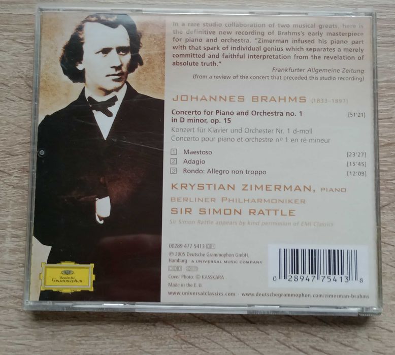 Krystian Zimerman Brahms Piano Concerto 1 CD Wrocław Krzyki • OLX.pl