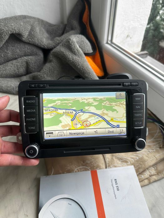 Radio fabryczne Nawigacja GPS RNS 510 LED VW Passat Golf Oryginał +KOD Ołdrzychowice Kłodzkie ...