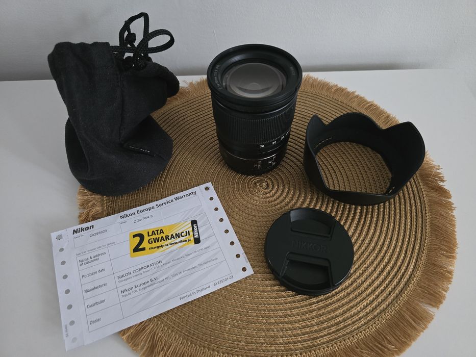 Obiektyw Nikkor 24-70 mm F4 S mocowanie Nikon Z (Nikon Z5, Z6, Z6 II) Włocławek • OLX.pl