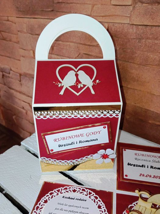 Exploding box na rocznicę ślubu RUBINOWE GODY 40-lecie ślubu Żory • OLX.pl