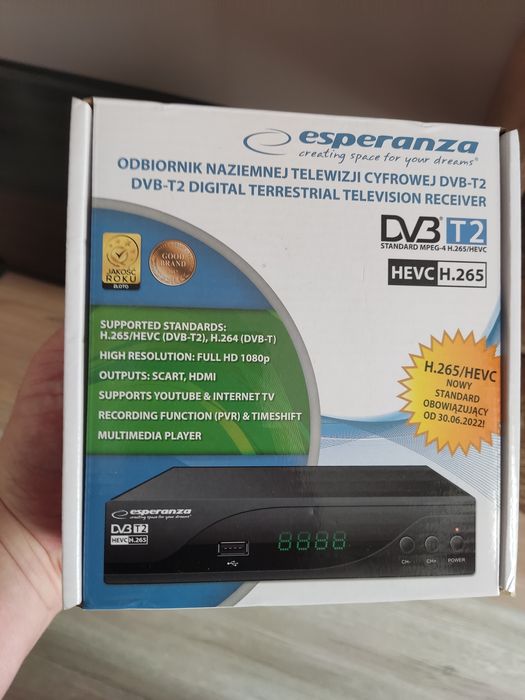 Dekoder DVB-T2 hevc, praktycznie nie używany. Tychy • OLX.pl