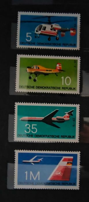 Zestaw znaczków - samoloty - nrd 1972 Szczecin Centrum • OLX.pl