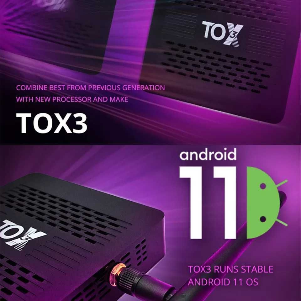 Tox-3 TOX3 tox3 Токс 3 rev2 4/32Gb AMLOGIK S905X4 Lan 1GB Android TV: 2 ...