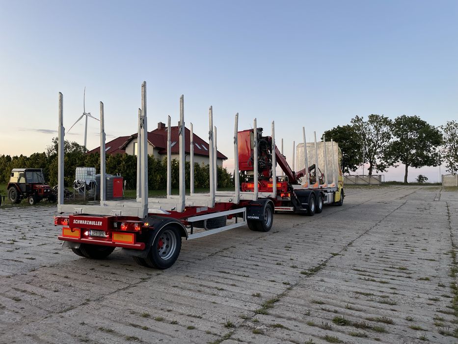 Scania do lasu drewna 6x4 r730 loglift 96s zestaw przyczepa Pyrzyce ...