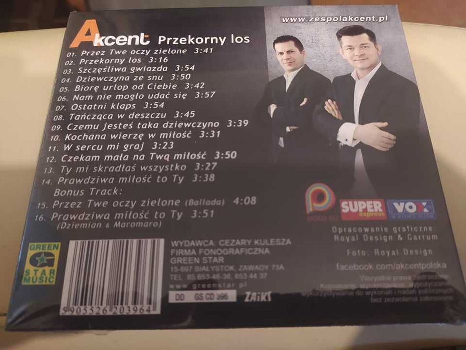 Cd Akcent -"Przekorny los",płyta w folii, nowa Warszawa Mokotów • OLX.pl