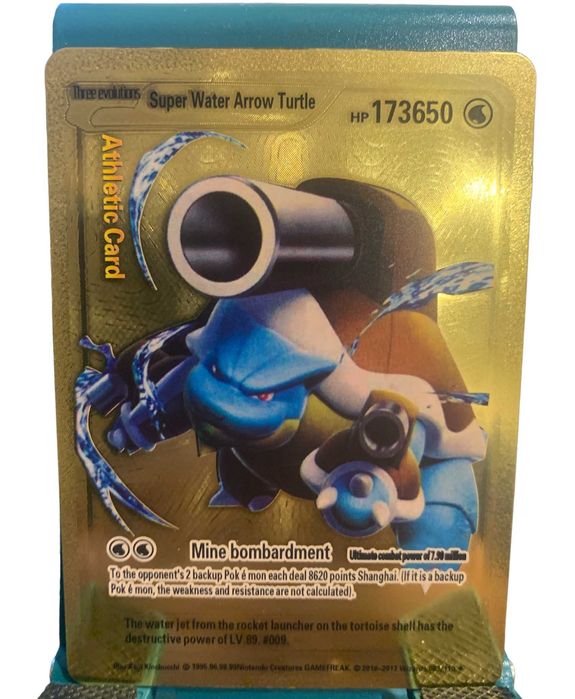 * Złota Karta Pokemon Super Water Arrow Turtle wysokie HP 173650 NOWA Białystok Bema • OLX.pl