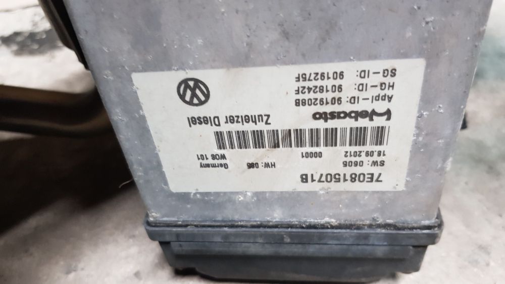Т5 т6 webasto 12v. 5.0Kw 7E0815071B: 200 $ - Автономні обігрівачі ...