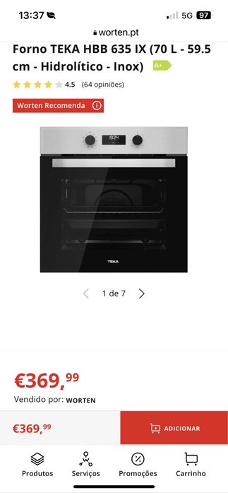 Forno Teka NOVO A ESTREAR Garantia 100% Sintra (Santa Maria E São ...