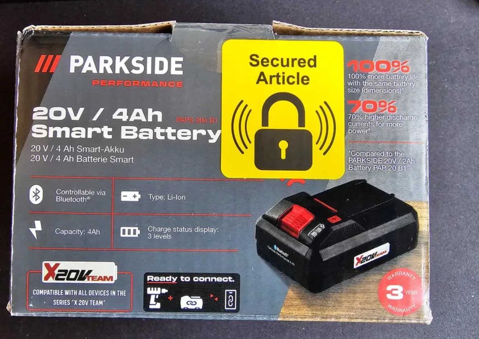 Akumulator Parkside Performance 4Ah PAPS 204 B1 Smart Bluetooth NOWY ...