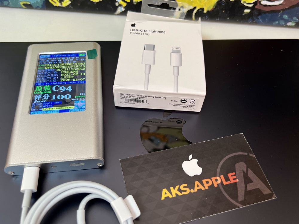 100% Оригінал Apple Шнур Лайтнинг - Тайп си зарядка быстрая Айфон 14: ...