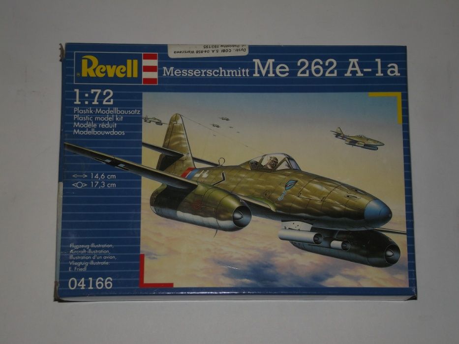 Messerschmitt Me 262 A-1a, Revell 04166, 1:72 Zabrze • OLX.pl