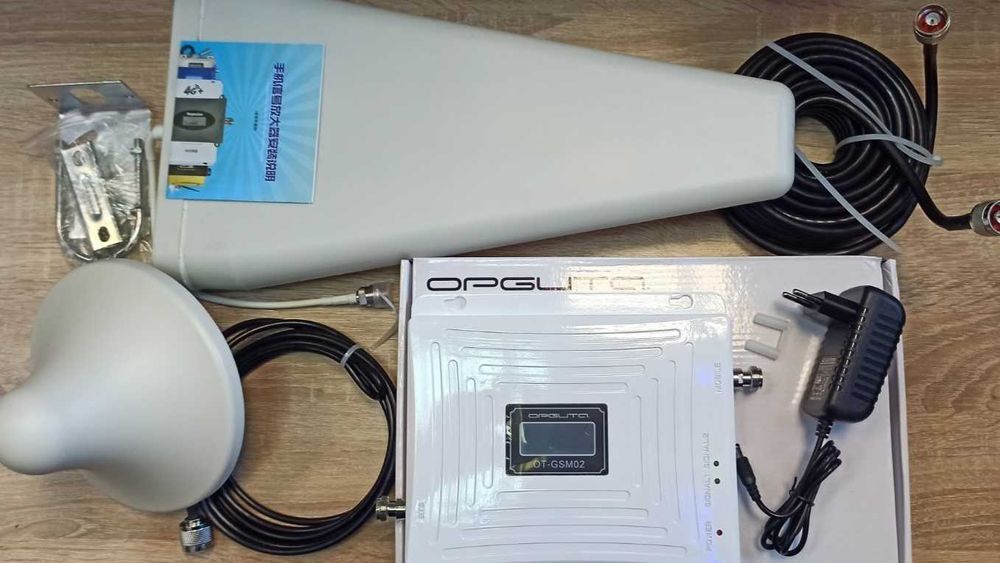 Комплект репитер с антеннами для усиления связи 1800 и 3g 4g интернета ...