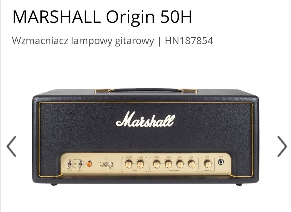 Wzmacniacz MARSHALL Origin 50H gitarowy NOWY Aleksandrów Kujawski • OLX.pl