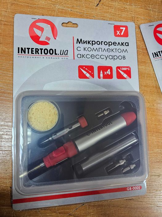Паяльник Микрогорелка с комплектом аксессуаров 7 ед. INTERTOOL GB-0005: 589 грн ...