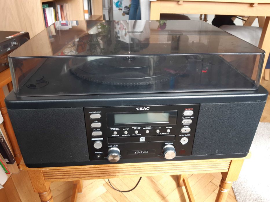 Wieża TEAC LP-R400 gramofon winyl, odtwarzacz CD, sprzęt audio vintage ...