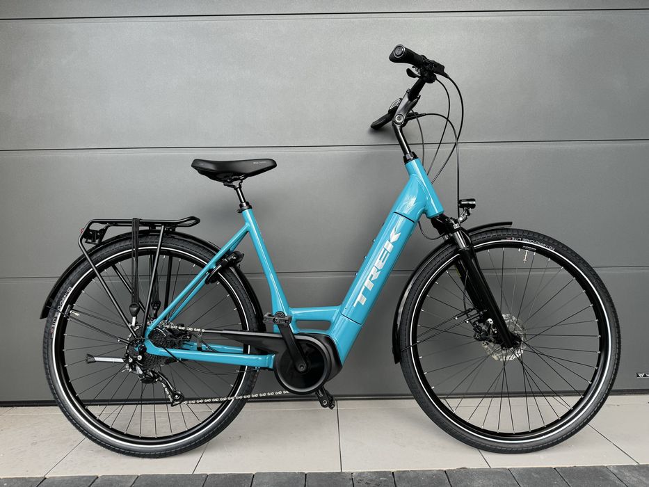 Rower elektryczny Trek Verve+ 3 o niskim przekroku Teal Twardogóra • OLX.pl