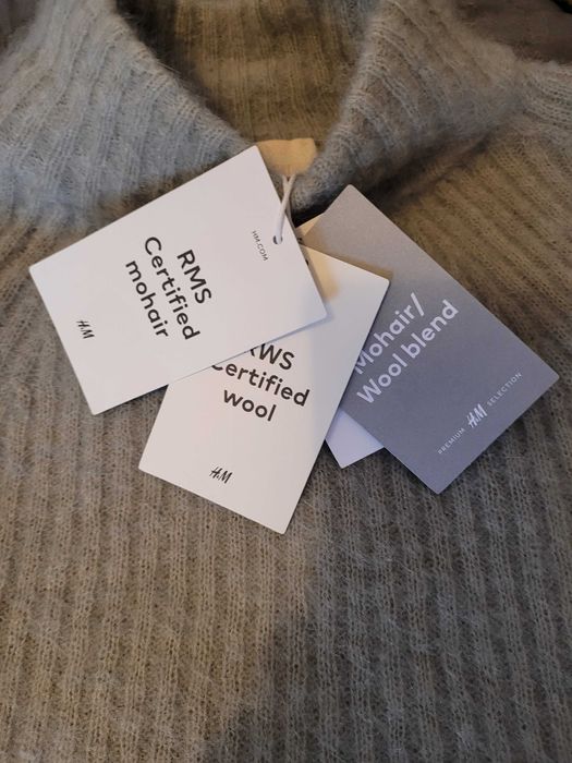 NOWY Sweter damski z półgolfem H&M 32% moher 32%wełna - XS Warszawa Bemowo • OLX.pl