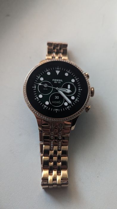 Смарт-часы Fossil Gen 6 42 mm Rose Gold-Tone Stainless Steel (FTW6077 ...