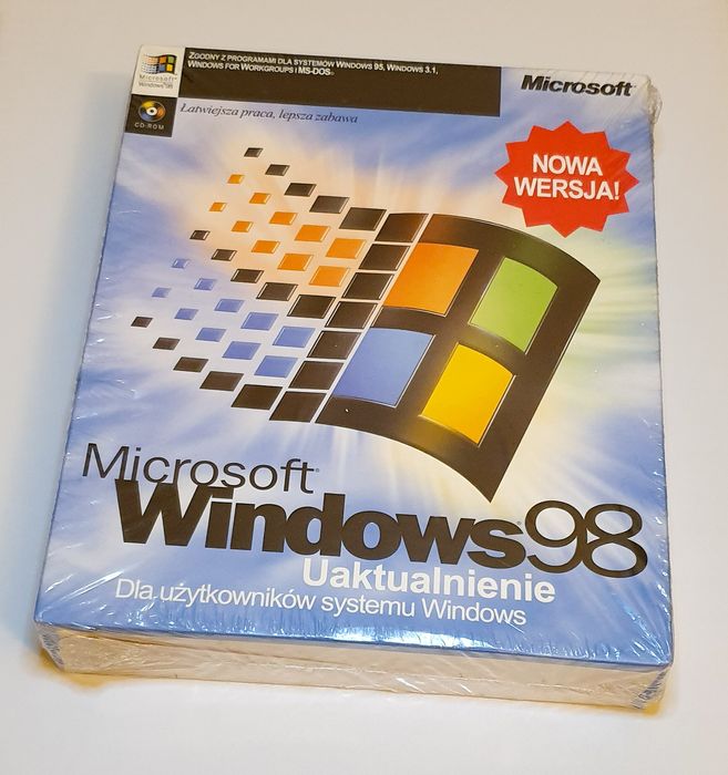 System Windows 98 box FABRYCZNIE ZAFOLIOWANY!!! Olsztyn • OLX.pl