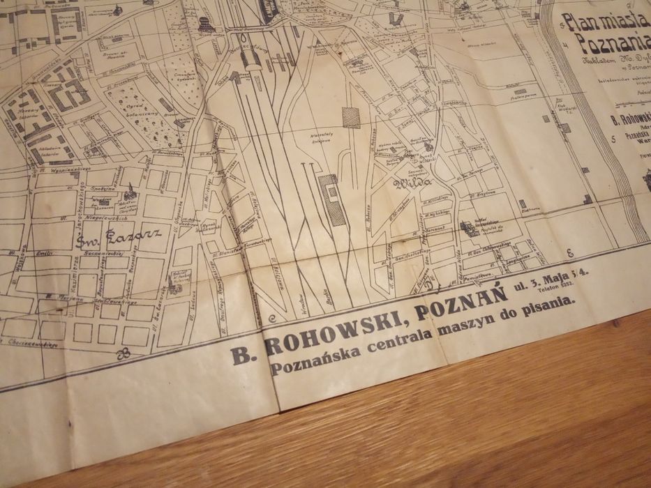 Stara mapa Poznania Poznań Chartowo • OLX.pl