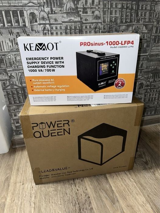 Ups Kemot ProSinus 1000 + акум Power Queen 100Ah 12v: 23 900 грн ...