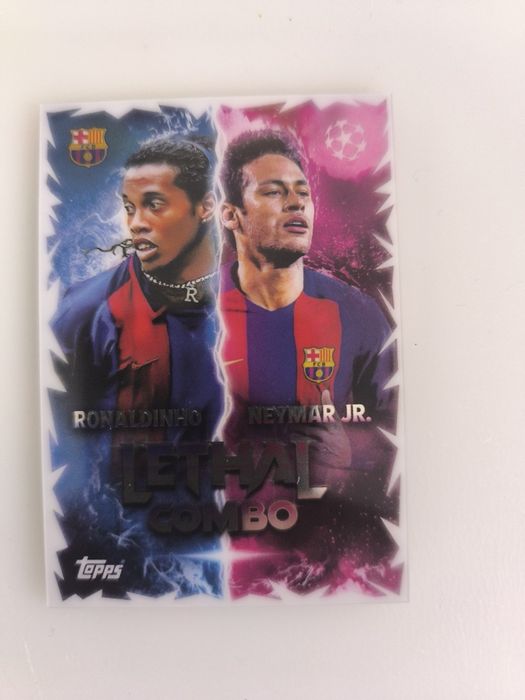 RONALDINHO & NEYMAR JR. LETHAL COMBO 1 NA 500 Topps Match Attax 2025/2 ...