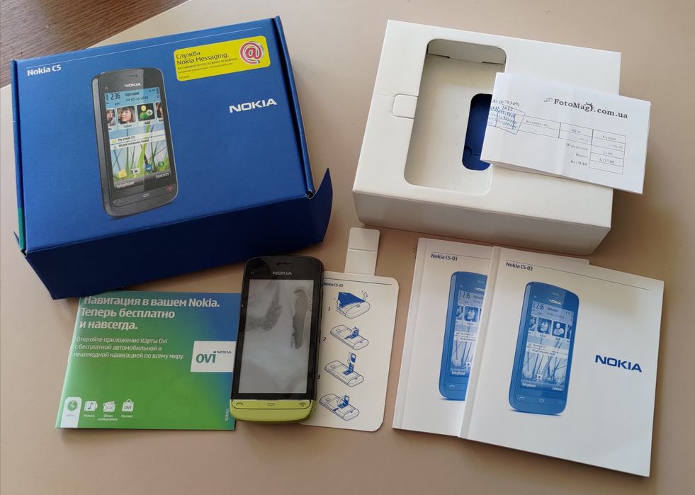 Nokia C5-03 Lime Green - повний комплект: 268 грн. - Мобільні телефони / смартфони Львів на Olx