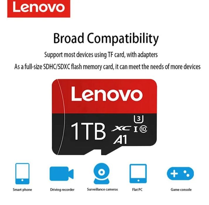 Micro SD card Lenovo 1 TB: 520 грн. - Зовнішні накопичувачі Скнилів на Olx