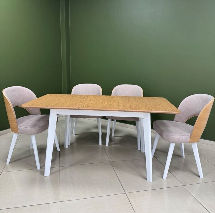 Комплект обеденный стол и стулья. Кухонний стіл та стільці.: 3 550 грн ...