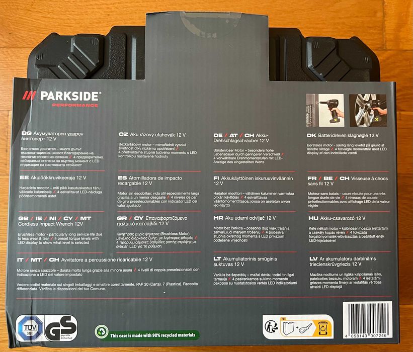 Akumulatorowa wkrętarka udarowa Parkside PPDSSA 12V 5 lat gwarancji ...