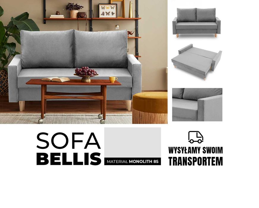 Sofa BELLIS / wersalka rozkładana, tapczan, sofka / SZYBKA DOSTAWA! Malbork • OLX.pl