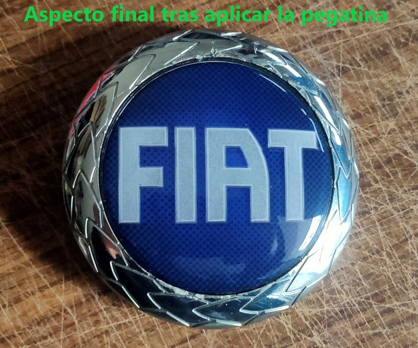 Simbolo Fiat azul e vermelho 75mm 85mm 95mm 100mm 120mm em silicone ...