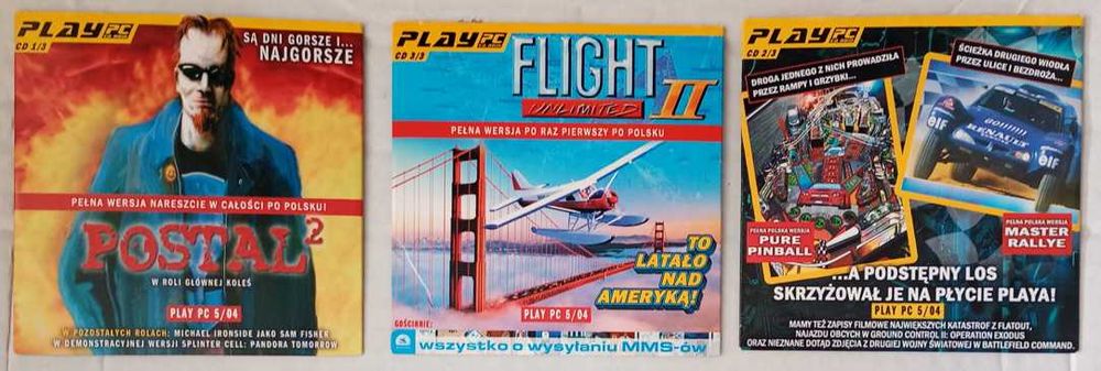 Postal 2,Flight Unlimited 2,Pure Pinball,Master Rallye=komplet gier ...