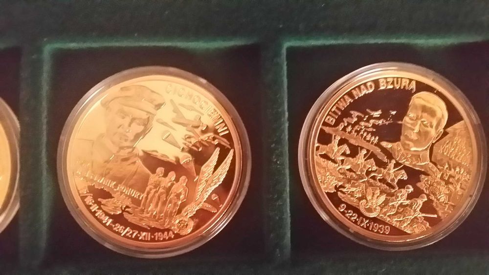 Medale, numizmaty, Polacy w II wojnie ś. kolekcja , Skarbnica Narodowa ...