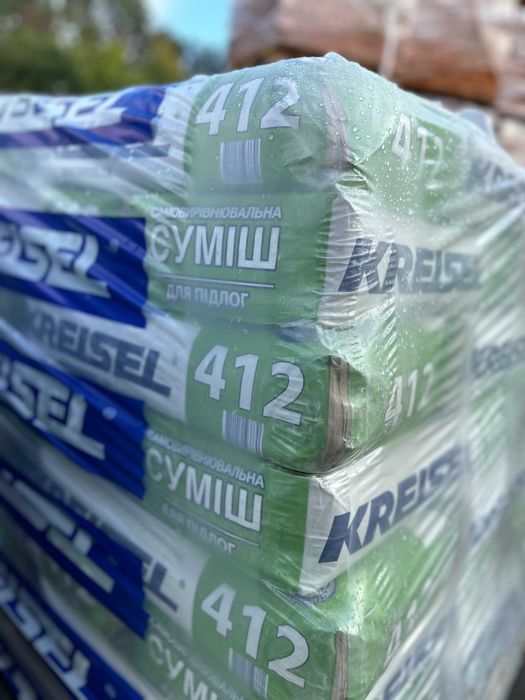 Самовирівнювальна суміш KREISEL 412 для підлог 2-40мм 15 МПа (25кг)!: 271.20 грн. - Отделочные и ...