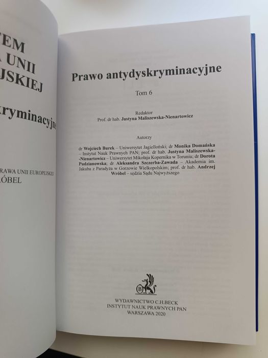 Prawo antydyskryminacyjne. System Prawa Unii Europejskiej. Tom. 6 ...
