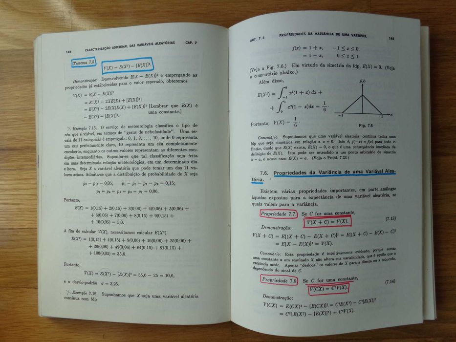 Livro Probabilidade - Aplicações à Estatística Mafamude E Vilar Do ...