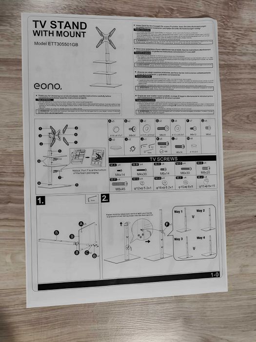 Продаю підставку для телевізора Eono Standard ETT 305501GB: 2 000 грн. - Аксесуари для ТВ ...