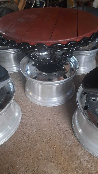 Meble do warsztatu ogrodu komplet stolik fotele styl industrialny loft ...