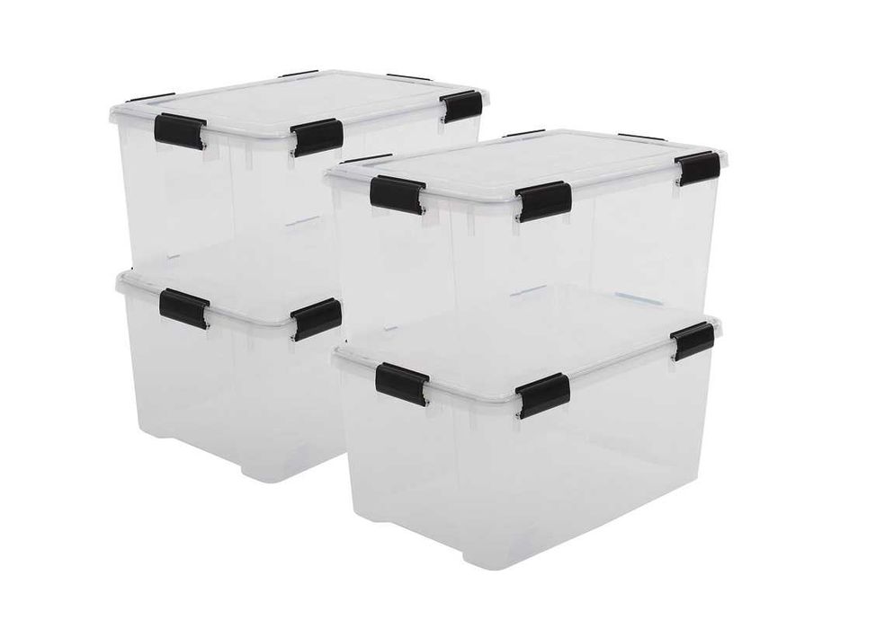 Органайзери 4 шт Герметичні пластикові коробки для зберігання 50 л 2 610 грн Ручний