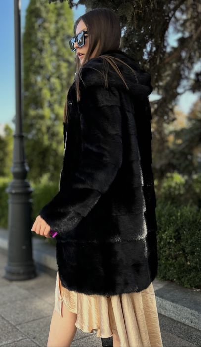 Норковая шуба с капюшоном поперечка полный трансформер р.ХС-С: 17 500 ...