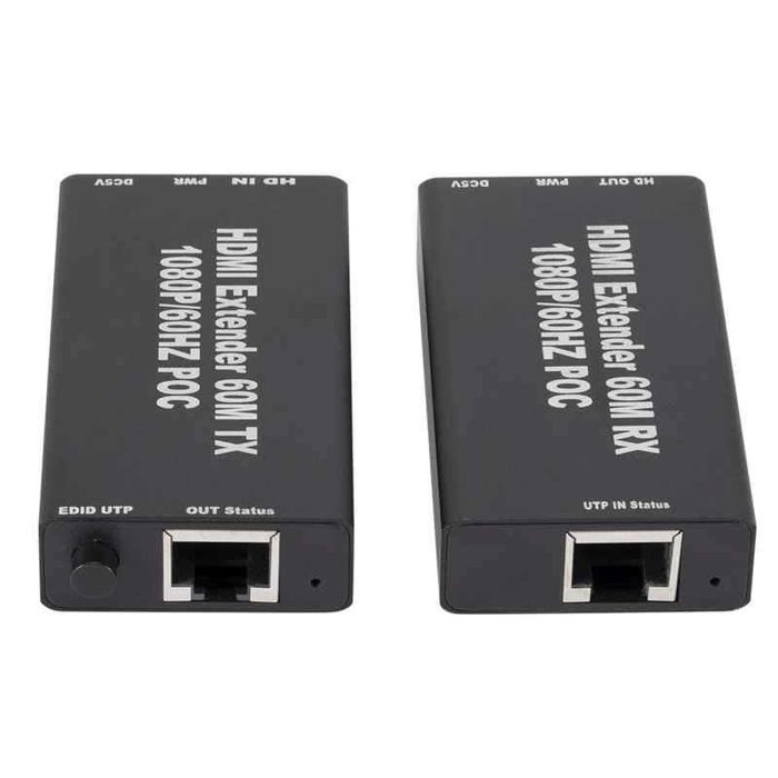 Repetidor Extensor HDMI via Único Cabo Rede RJ45 LAN Cat5E / 6 até 60M ...