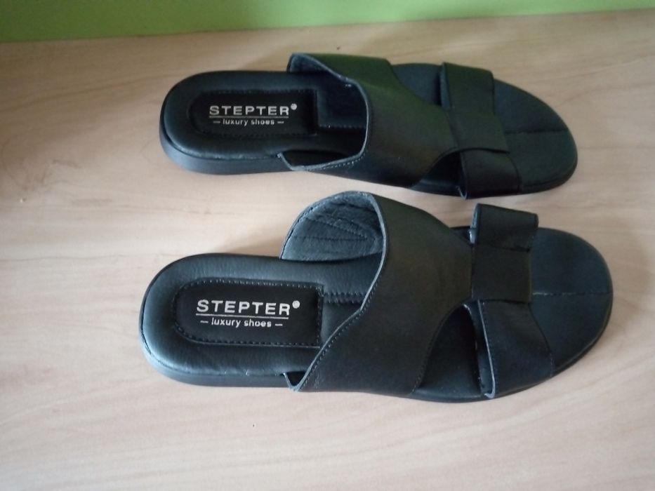Мужские кожаные шлепанцы Stepter 43размер, чорные.: 900 грн. - Шлепанцы ...