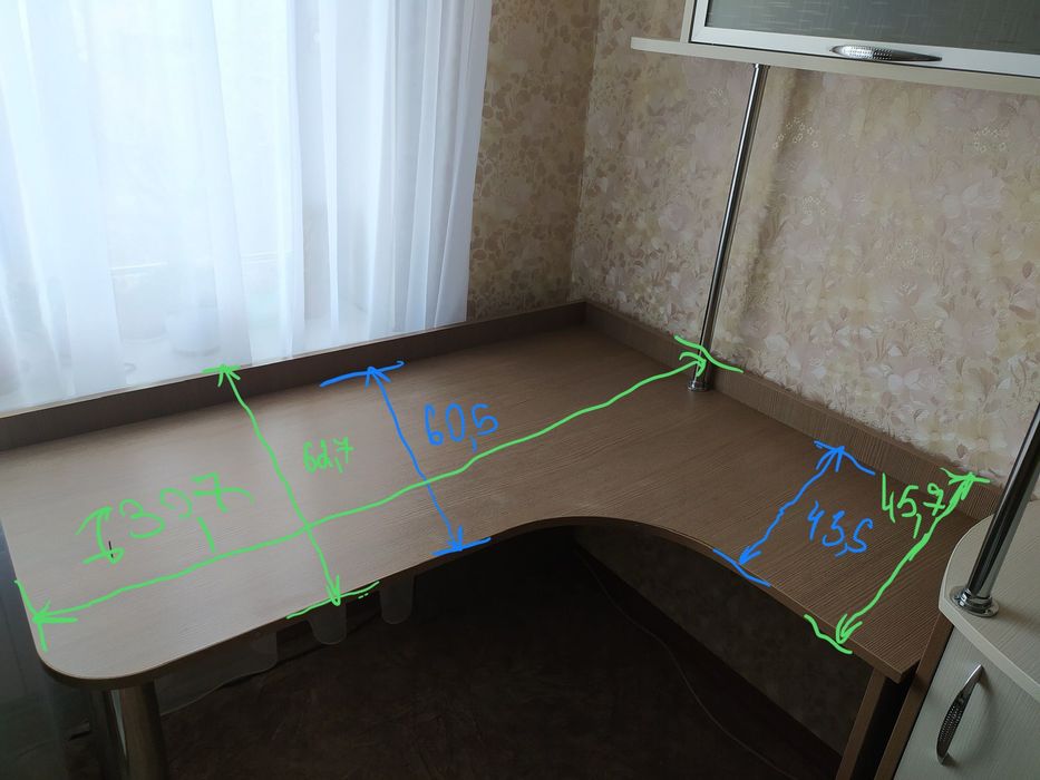 Стол письменный с шкафом пенал: 6 500 грн. - Меблі для вітальні ...