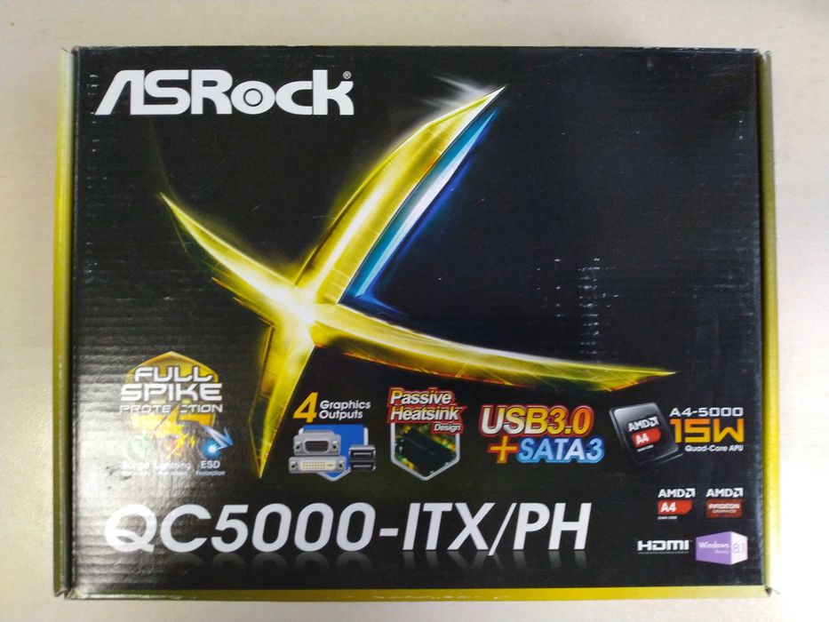Asrock QC5000-ITX/PH (A4-5000) ідеальний робочий стан.: 2 000 грн. - Комплектующие и аксессуары ...