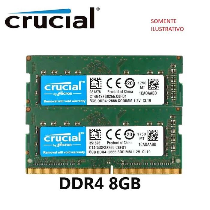 Memoria RAM Crucial SODIMM DDR4 2400 Mhz 16GB (2x 8GB) S. João Da Madeira • OLX.pt