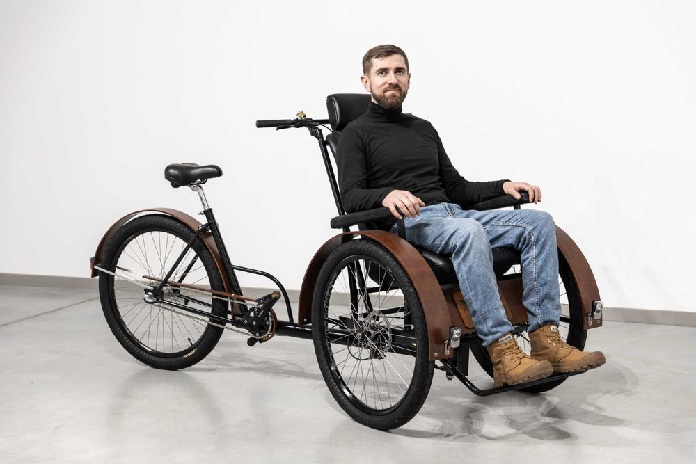 Riksza, rower rehabilitacyjny, trzykołowy, dla osoby niepełnosprawnej ...