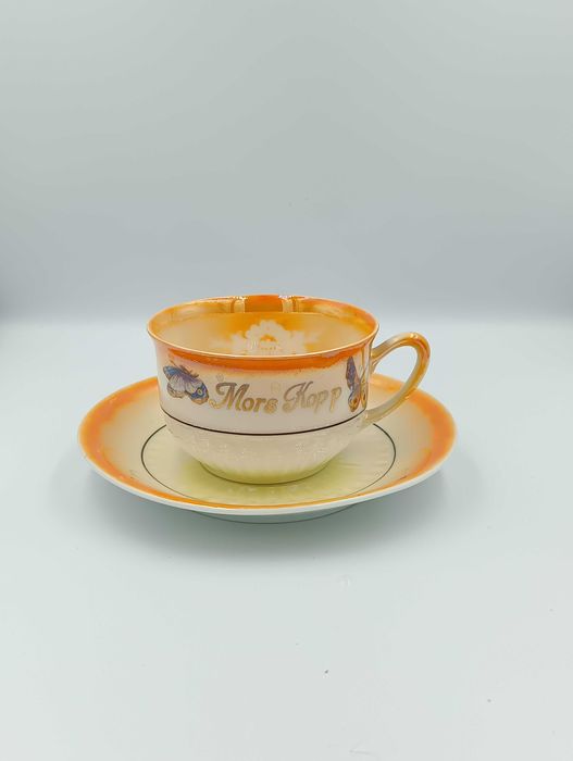 Duo Filiżanka z podstawką Mors Kopp Motyle Szwecja Retro Wrocław Fabryczna • OLX.pl