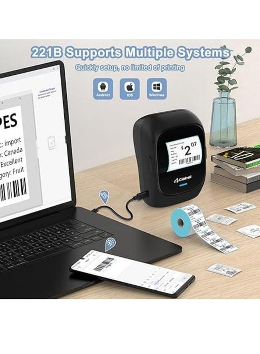 Ручний принтер з під'єднанням через Bluetooth Clabel Label Printer CT2 ...