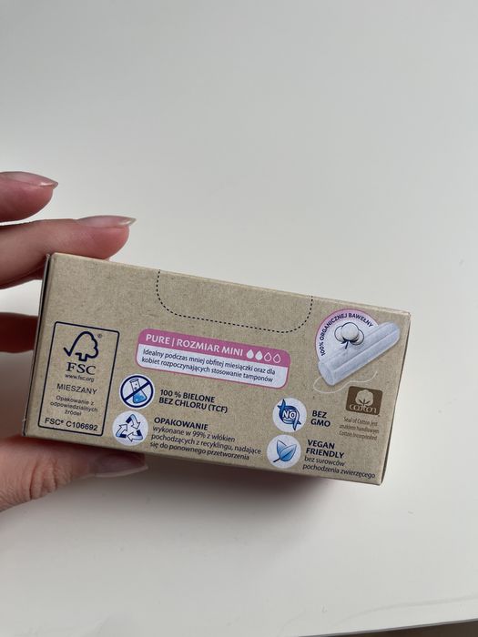 Nowe tampony Femina pure 100% organiczne 16 szt Rybnik • OLX.pl